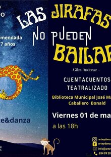 Cuentacuentos arte&danza: "Las jirafas no pueden bailar" en Entradium
