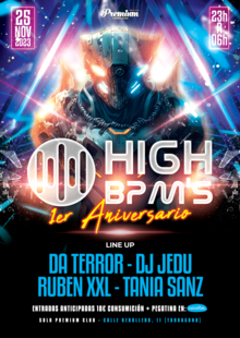 HIGH BPM'S 1er Aniversario en Entradium