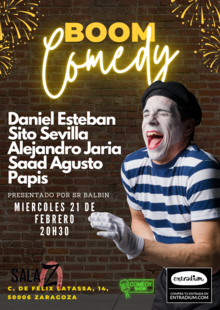 BOOM COMEDY - UNA NOCHE DE COMEDIA en Entradium