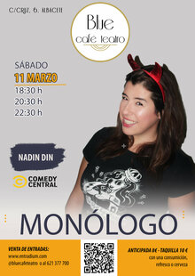 SABADO 11 MARZO - MONÓLOGO NADIN DIN en Entradium