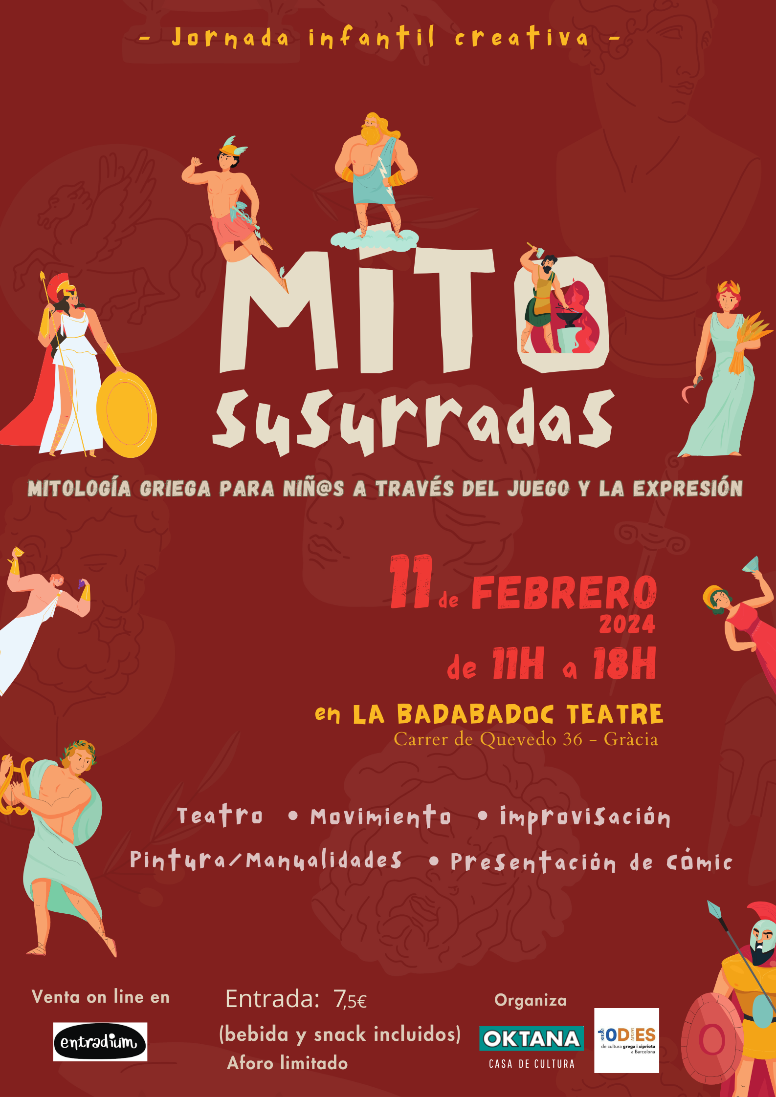 MITO-SUSURRADAS: Jornada de talleres infantiles Mitología Griega a ...